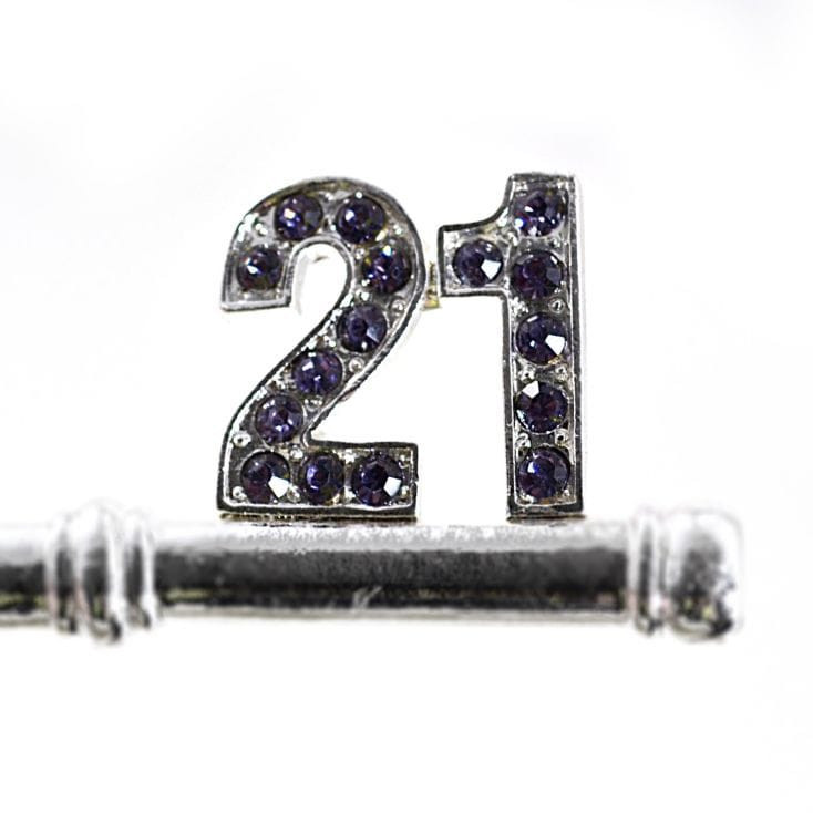 Butterfly 21st Key with Metal Tag - ﻿Trigife